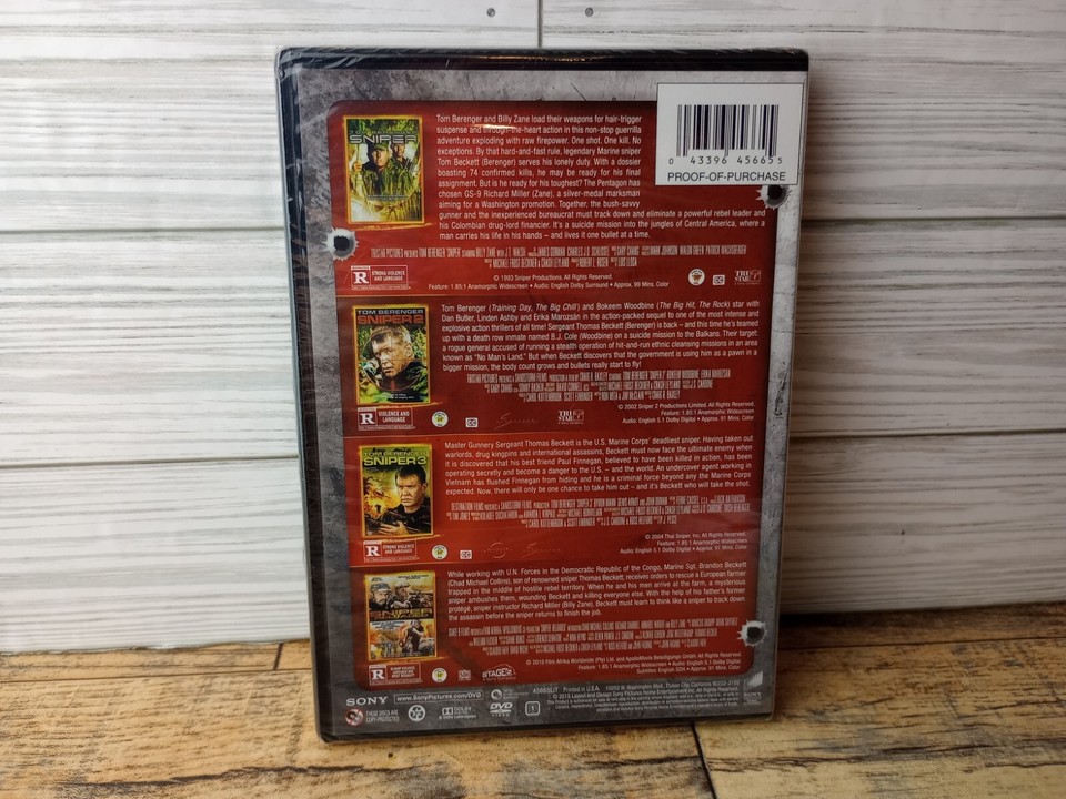 Fully Loaded Sniper Collection DVD 2010 4 Movies Tom Berenger, Billy ...