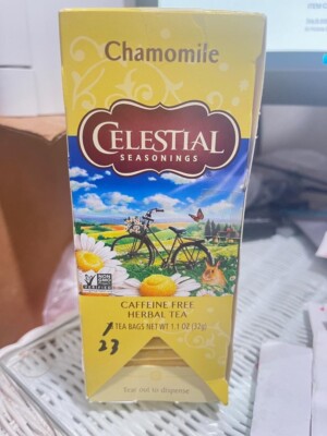 23 Celestial Seasonings CHAMOMILE Caffeine Free Herbal Tea 23 bags (3H ...