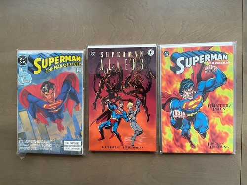 SUPERMAN 12 COMIC BOOK LOT, ALIENS , DOOMSDAY, MAN OF STEEL | eBay