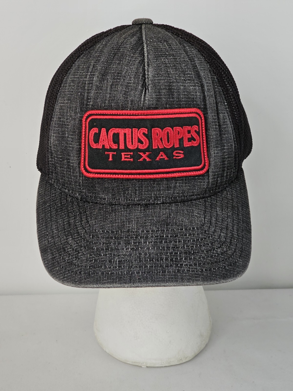 Hooey Cactus Ropes Texas Flexfit Hat Cap Size S/M Black Gray Fitted ...