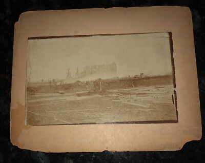 1880s DUBUQUE Iowa IA Downtown FIRE DISASTER Antique Orig 8x10 Albumen ...