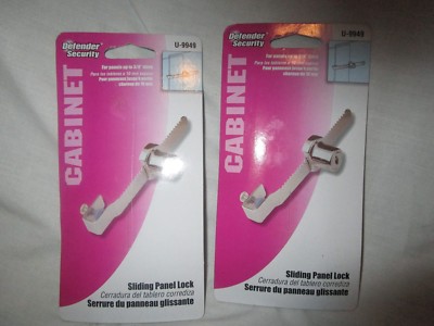 Lot Of 2 Defender Security Sliding Panel Lock U-9949 For Panels Up To 3 ...