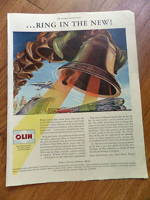 1946 Olin Industries Ad Western Brass Mills Ring in the New Bell | eBay