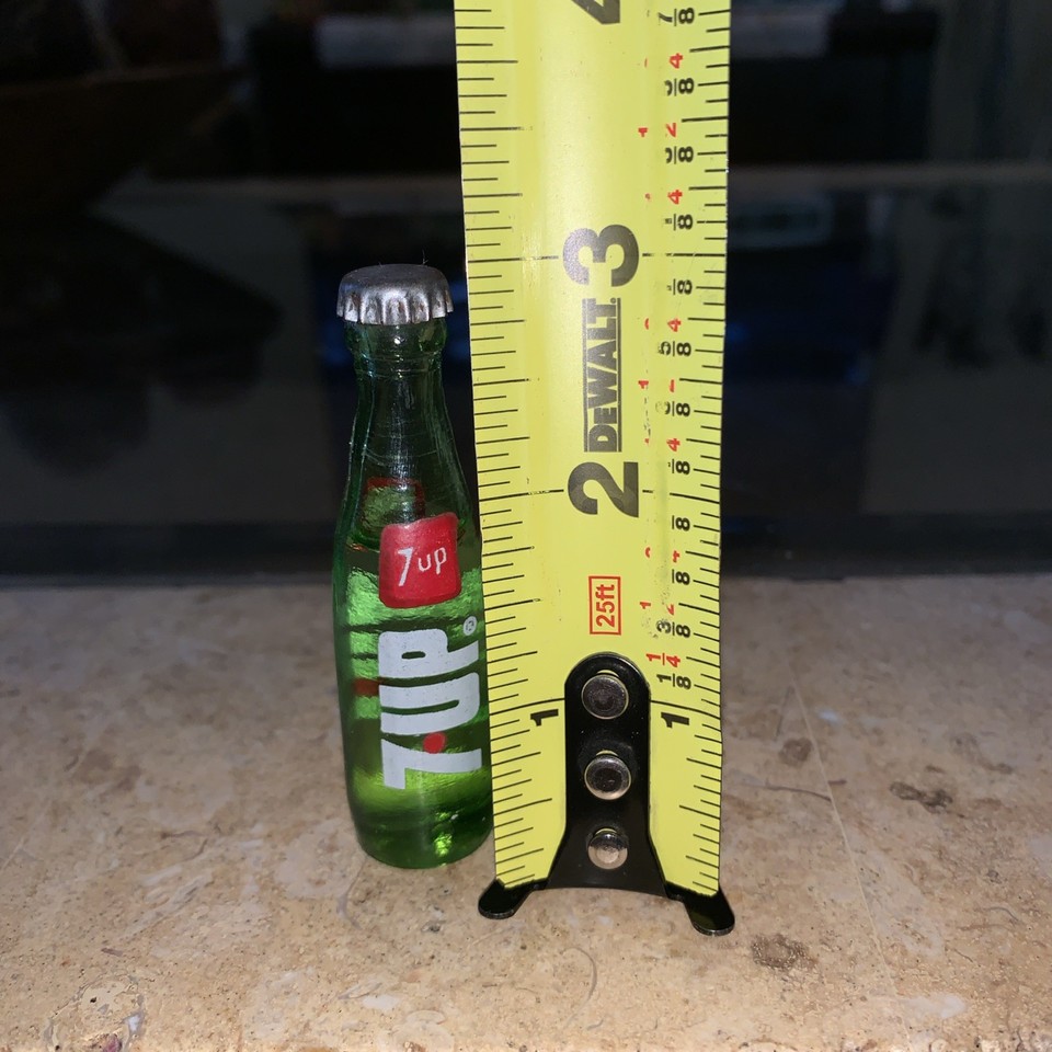 Full Vintage 7UP Green Bottle Miniature Soda Pop Glass Bottle 3" | eBay