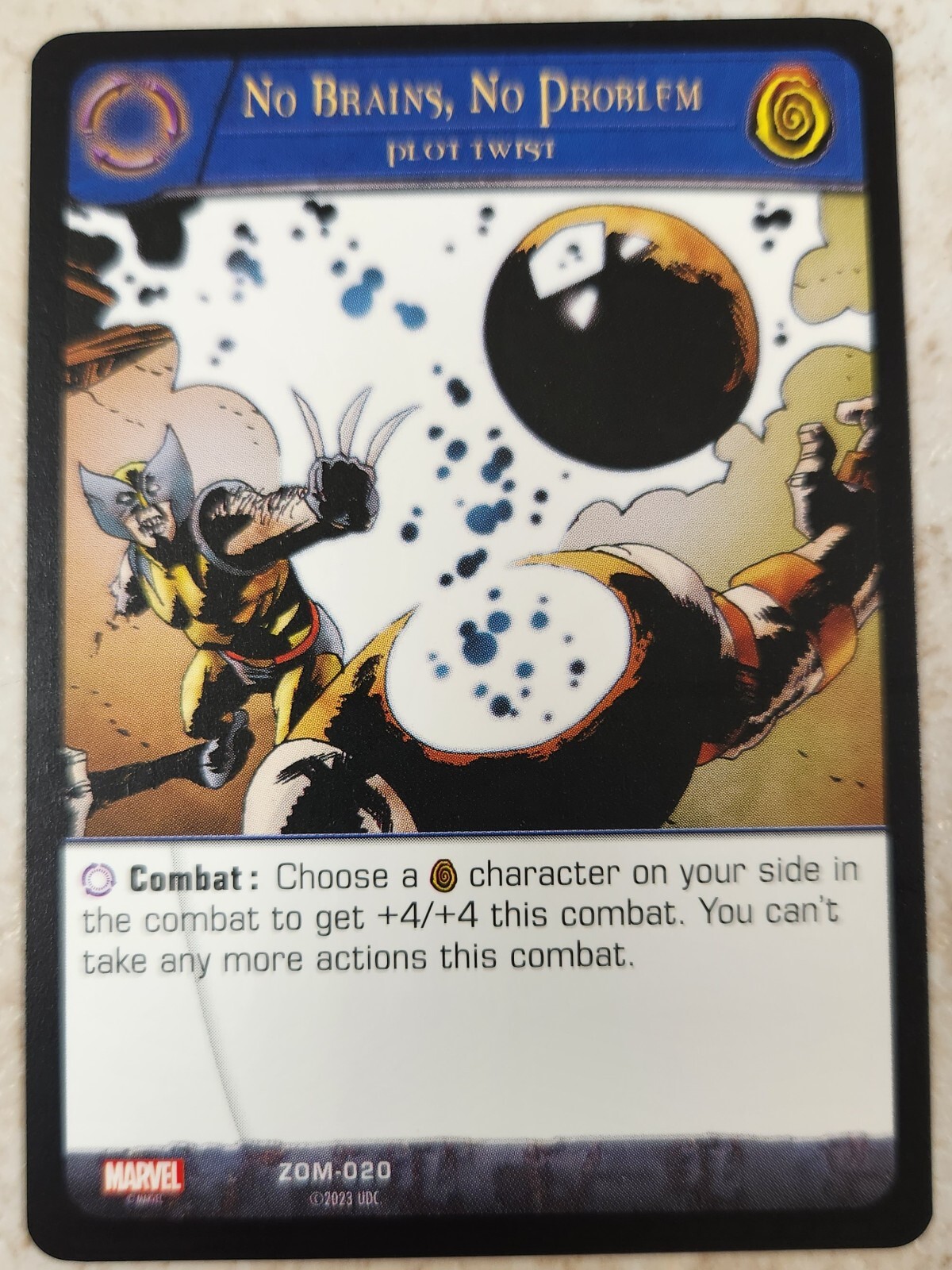 ZOM-020 NO BRAINS N PROBLEM Upper Deck Marvel VS System MARVEL ZOMBIES WOLVERINE | eBay