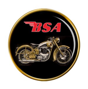 BSA Gold Flash Motorbike Pin Badge | eBay