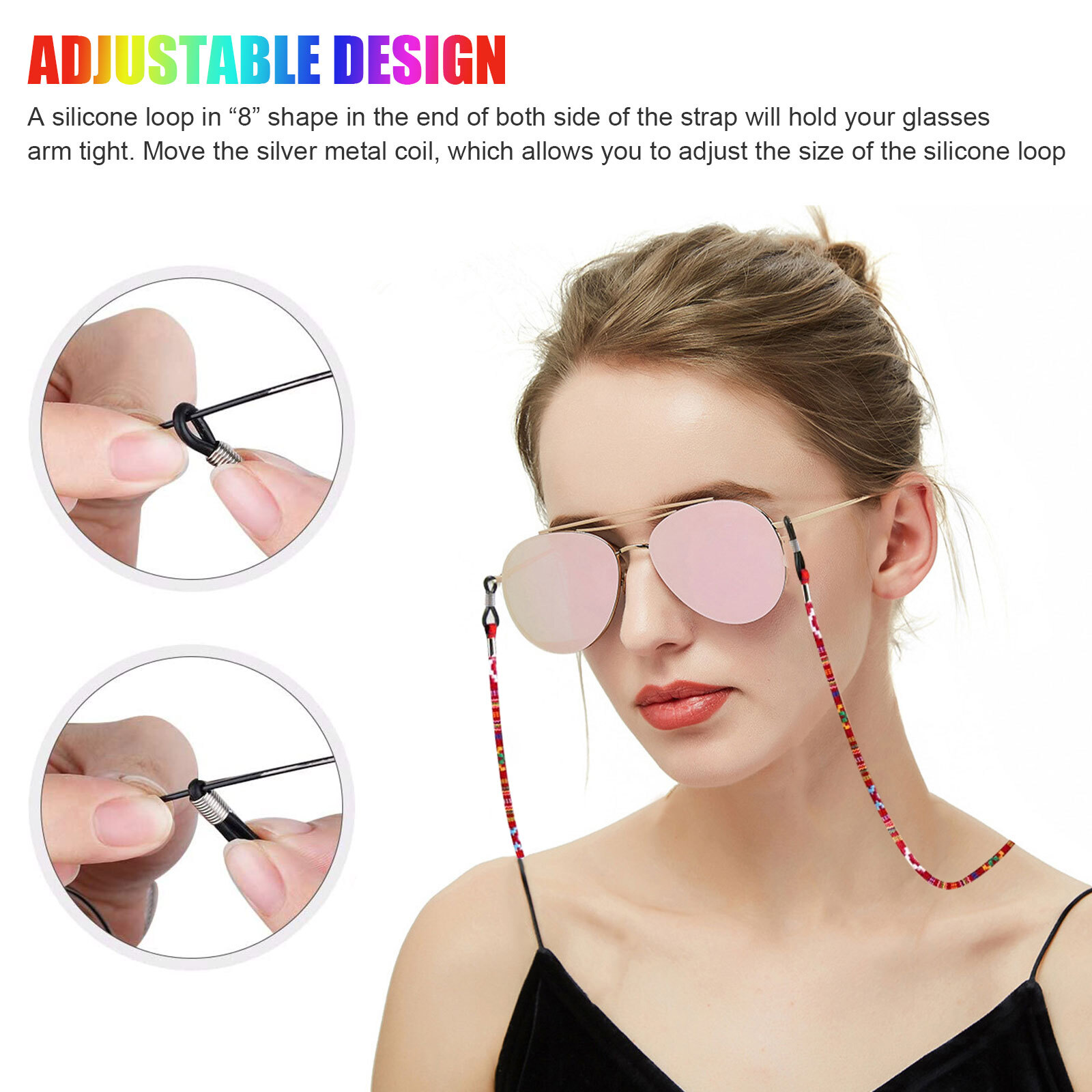20PCS Adjustable Sunglass Neck Cord Strap Eyeglasses Rope String ...