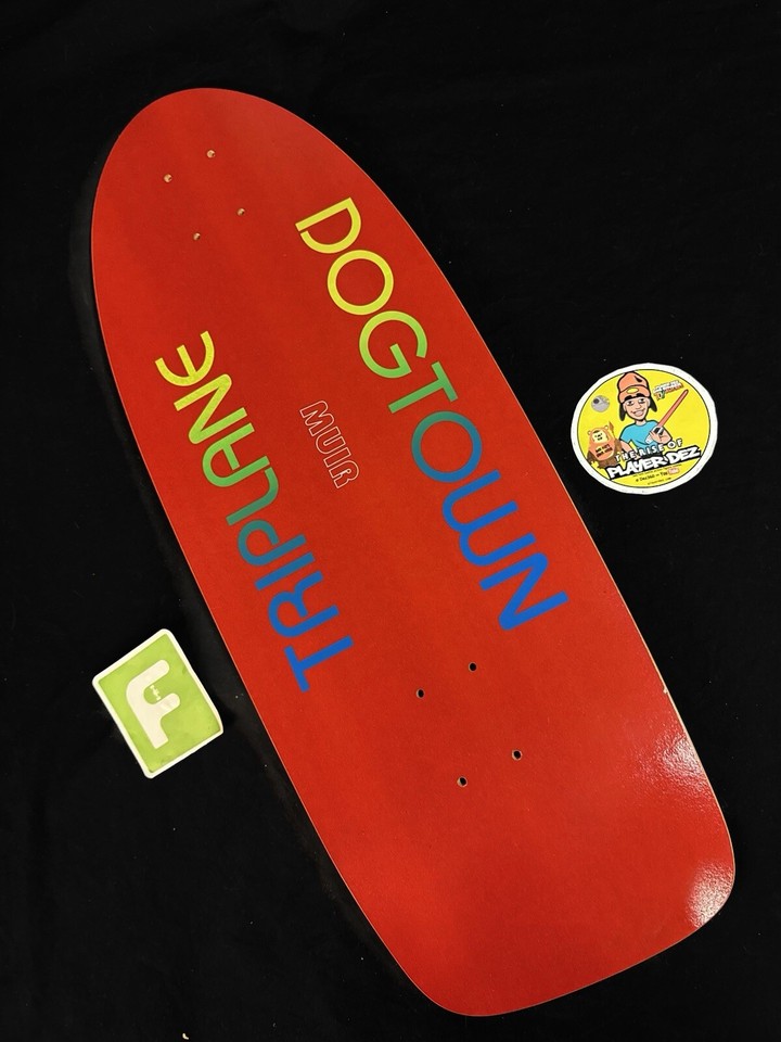 SUPER RARE Jim Muir Triplane Red Shaped Dogtown Skateboard Deck | eBay