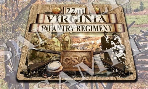 22nd Virginia Infantry Regiment CSA American Civil War Themed mouse pad ...