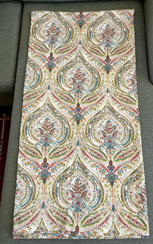 World Market Ogee Paisley Paige Curtain Panel Lined Tab Back 48 x 84 ...