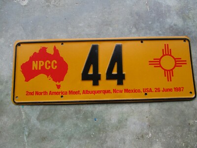 NPCC meet 1987 Albuquerque N.M. license plate # 44 | eBay