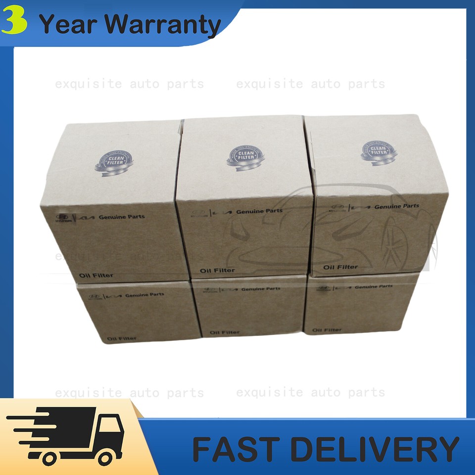 6 PACK GENUINE Hyundai Kia Engine Oil Filter OEM 2630035505 for 97-22 ...