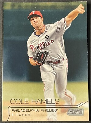 2015 Stadium Club Philadelphia Phillies Baseball Card #198 Cole Hamels ...