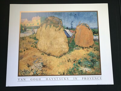 Vincent Van Gogh: HAYSTACKS IN PROVENCE- Original Art Poster 16x20 | eBay