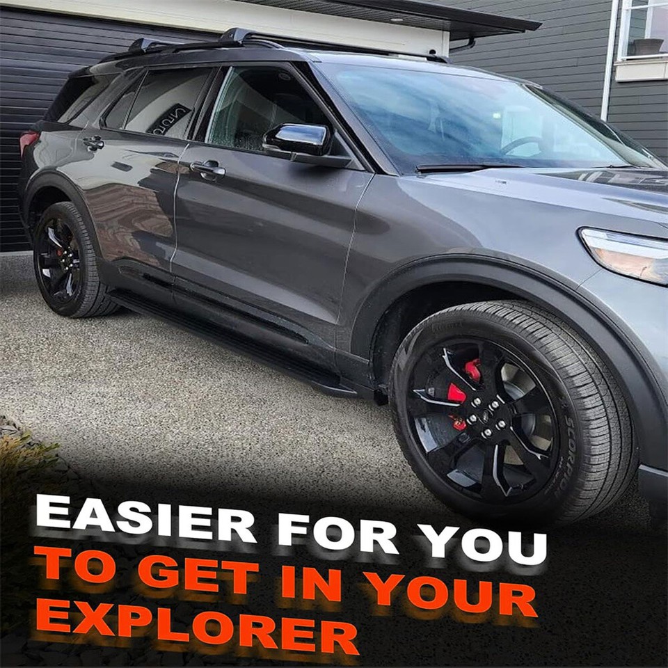 Running Boards Fit for 2020-2026 Ford Explorer Side Steps w/Mud Flaps ...