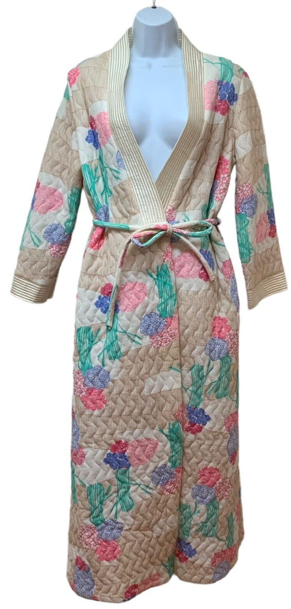 Quilted Satin Wrap Robe