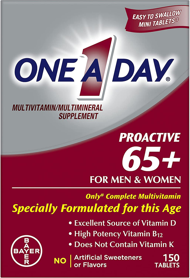 ONE a DAY Proactive 65+, Mens & Womens Multivitamin, Supplement with ...