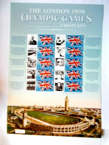 GREAT BRITAIN: Generic/Smilers Sheet 2008 AV02 Centy of London 1908 ...