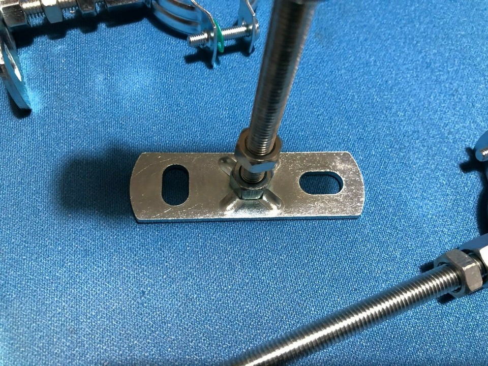 flag pole/washing line post support tube Bracket clamp Stand Off wall ...