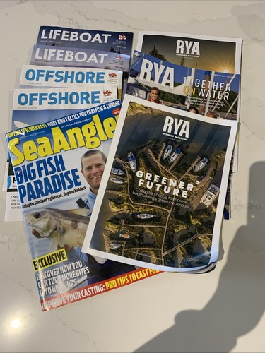3 x RYA Members Magazines - a selection from 2023 Sea Angler Mag Good ...