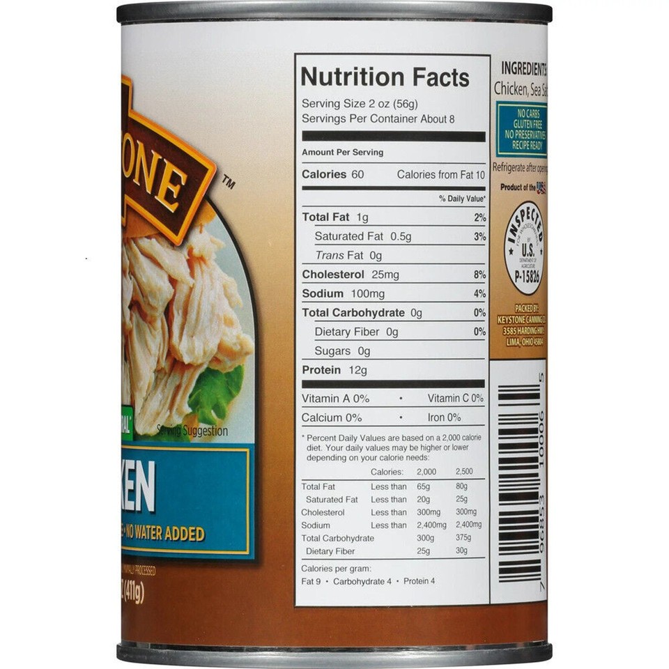 12 Pack Keystone All Natural Lean Meats Chicken Fully Cooked 14.5 oz ...
