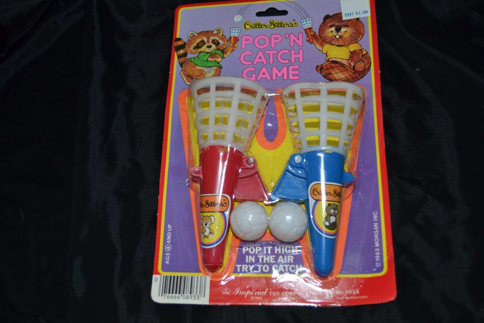 CRITTER SITTERS Toy Party POP'N CATCH GAME Koala NIP NOS Vintage 80's ...