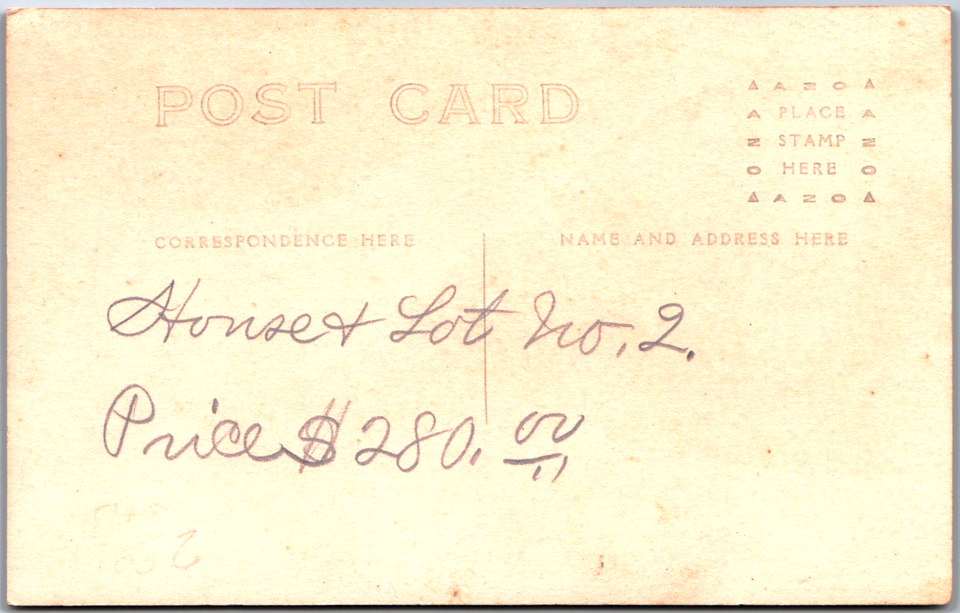 Home For Sale $280 Dollars Location? Stonset? Onset Mass ? RPPC Vintage ...