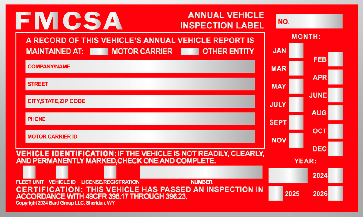 Annual Vehicle Inspection Label Exle - Infoupdate.org