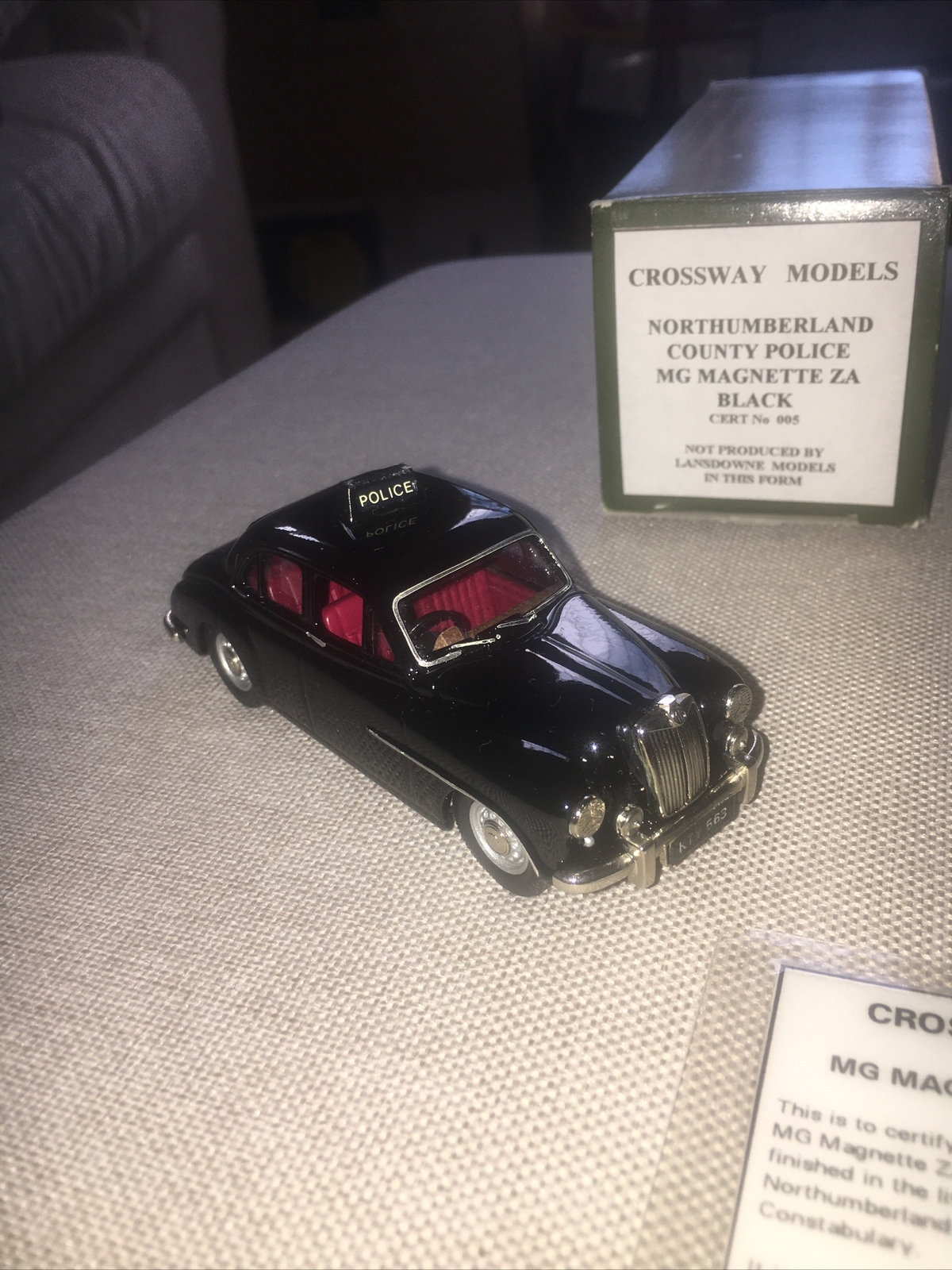 Crossway Models Northumb Police Mg Magnette Za Black Landsdowne 1.43 ...