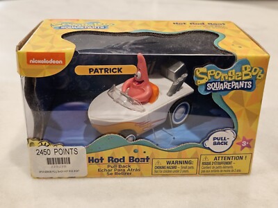 Spongebob Squarepants- Hot Rod Boat-Pull Back-Patrick-Brand New | eBay