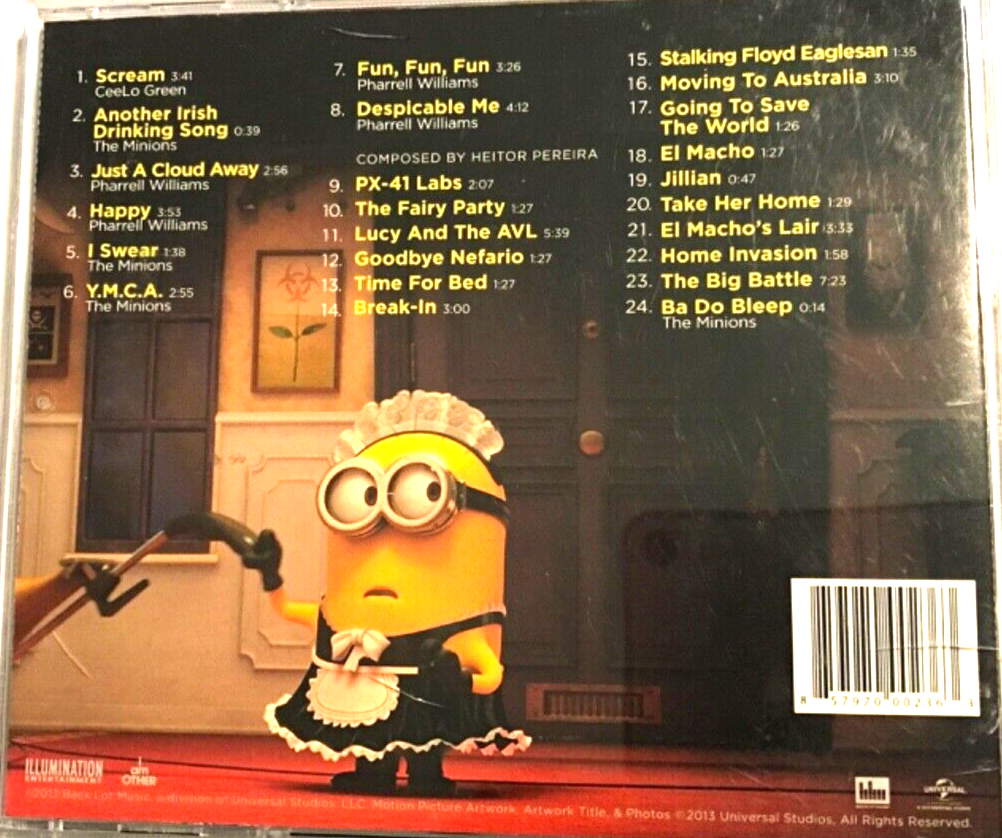 Despicable Me 2 Original Motion Picture Soundtrack (CD, 2013) Very Good ...
