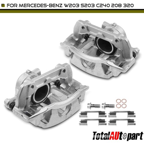 2x Disc Brake Caliper w/Bracket for Mercedes-Benz W203 S203 C240 C280 ...