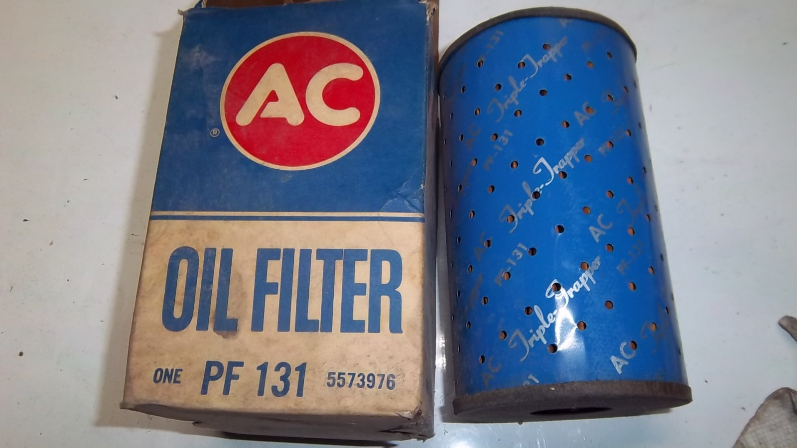 NOS AC PF131 GM #5573196 Oil Filter w/Original Box! '56-'57 Chevrolet ...
