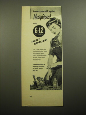1950 6.12 Insect Repellent Ad - Protect yourself against mosquitoes | eBay