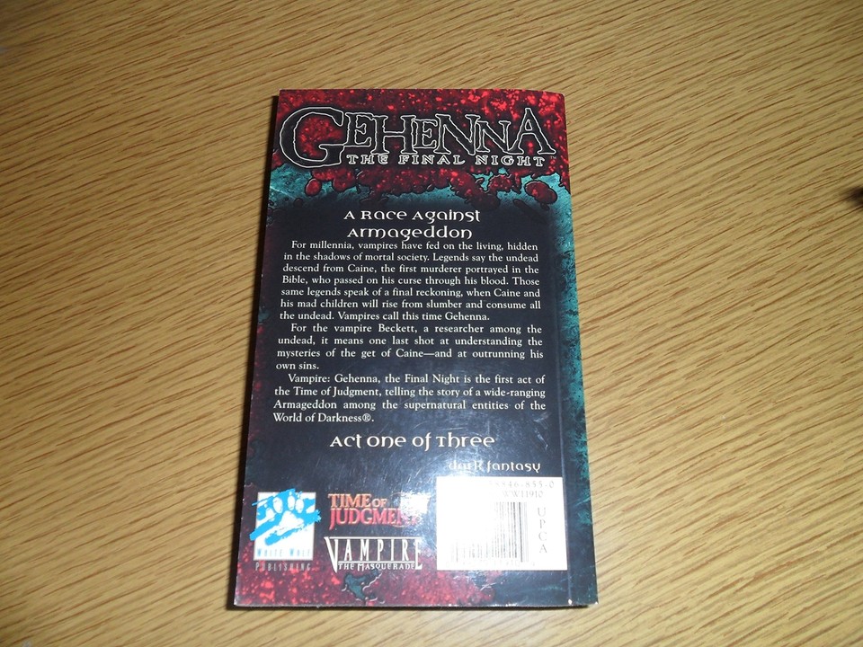 Gehenna: The Final Night (Vampire: The Masquerade) (USED) 9781588468550 ...