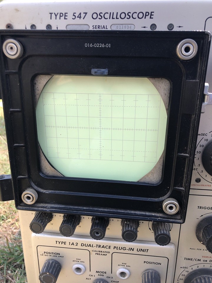 Tektronix Type 547 Oscilloscope 1A2 Dual-Trace Plug-in Unit Works 2 ...