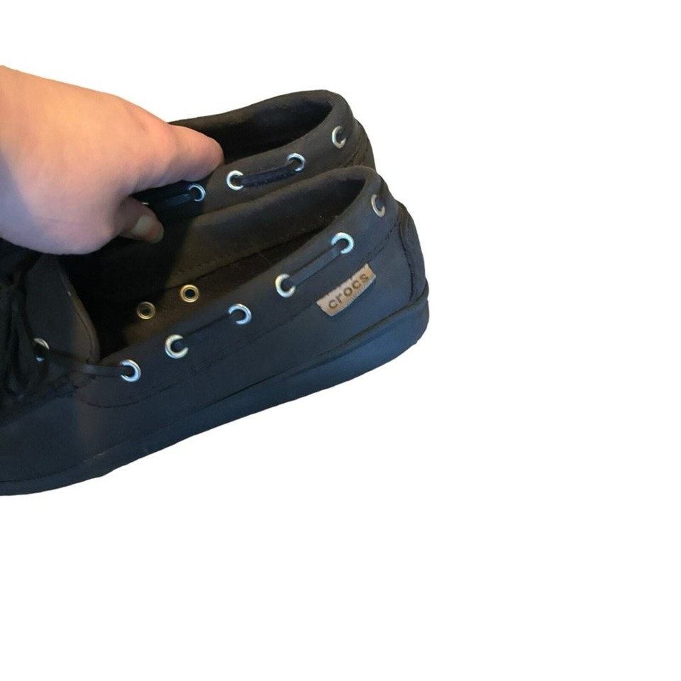 Crocs Wrap Colorlite Loafer Boat Shoes Black Womens Size 7 | eBay