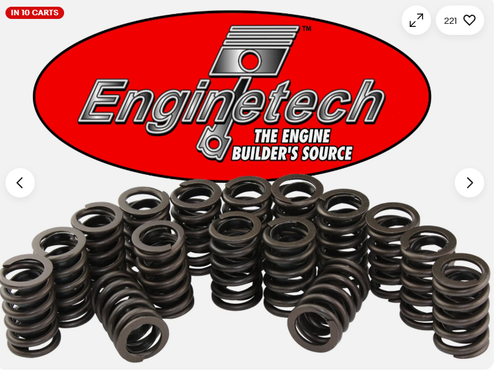 FITS CHEVY SBC 305 307 327 350 400 RV HP Z28 VALVE SPRING SET WITH .500 ...