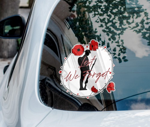 Poppy Lest We Forget Car Boat Decal Sticker Australia Army Military ...