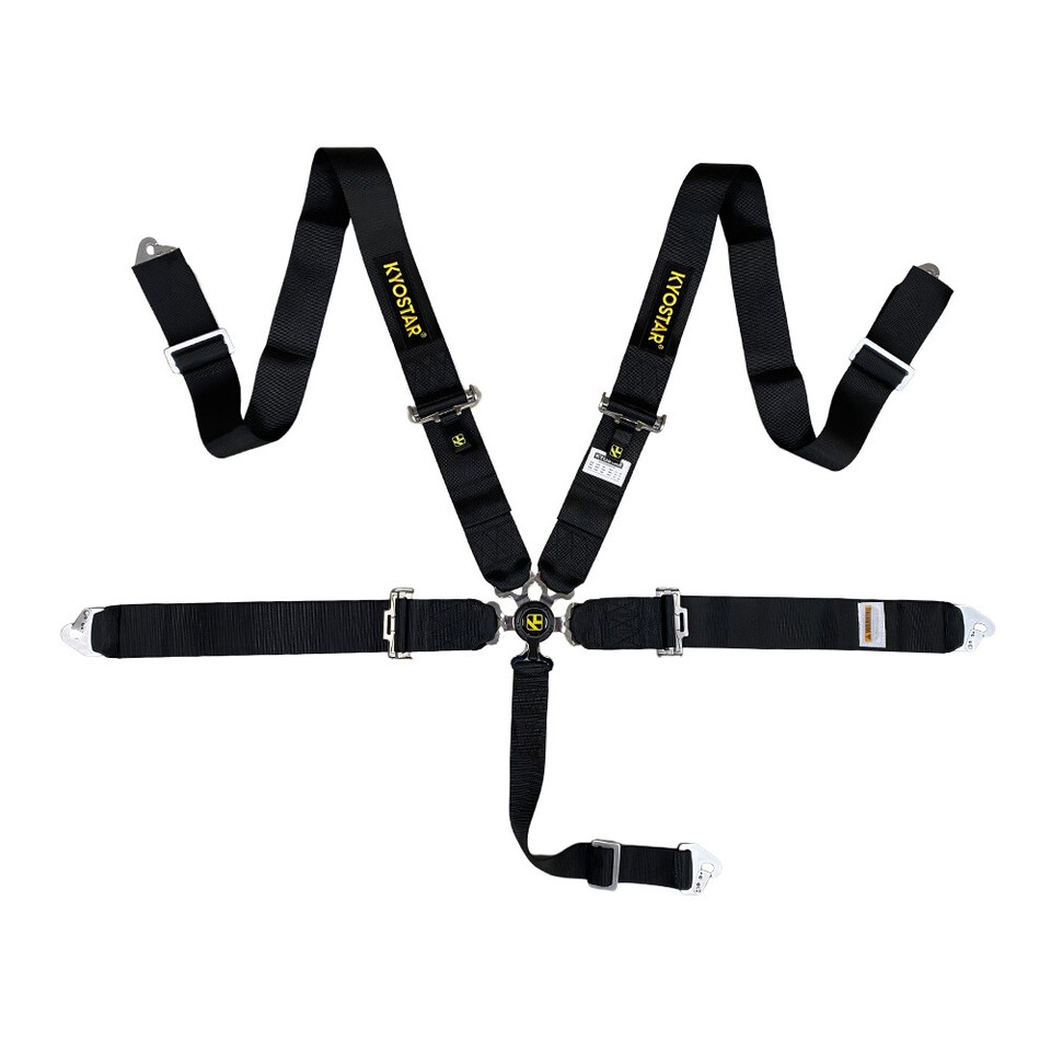 5-Point Cam Lock Black Nylon Safety Harness Racing Seat Belt 3 inch ...