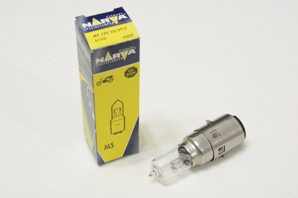 Halogen headlight bulb Autolampe NARVA # 42027 M5 12V 35/35W base BA20d ...