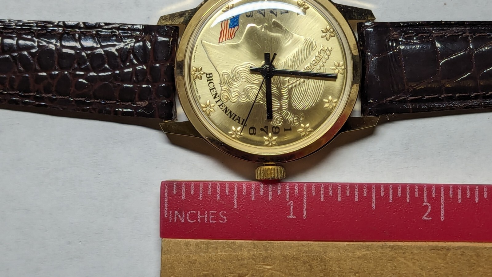 GENOVA ELECTRONICALLY TIMED SWISS WATCH 1776-1976 BICENTENNIAL LIBERTY ...