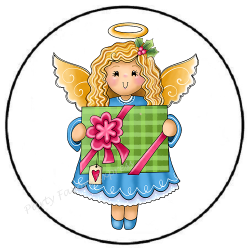 ANGEL PRESENT CHRISTMAS ENVELOPE SEALS LABELS STICKERS PARTY FAVORS | eBay