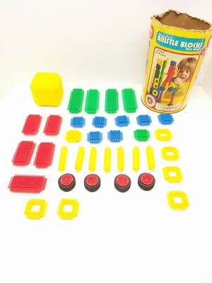 Vintage BRISTLE BLOCKS Building Toy Set - PLAYSKOOL 1976 | eBay
