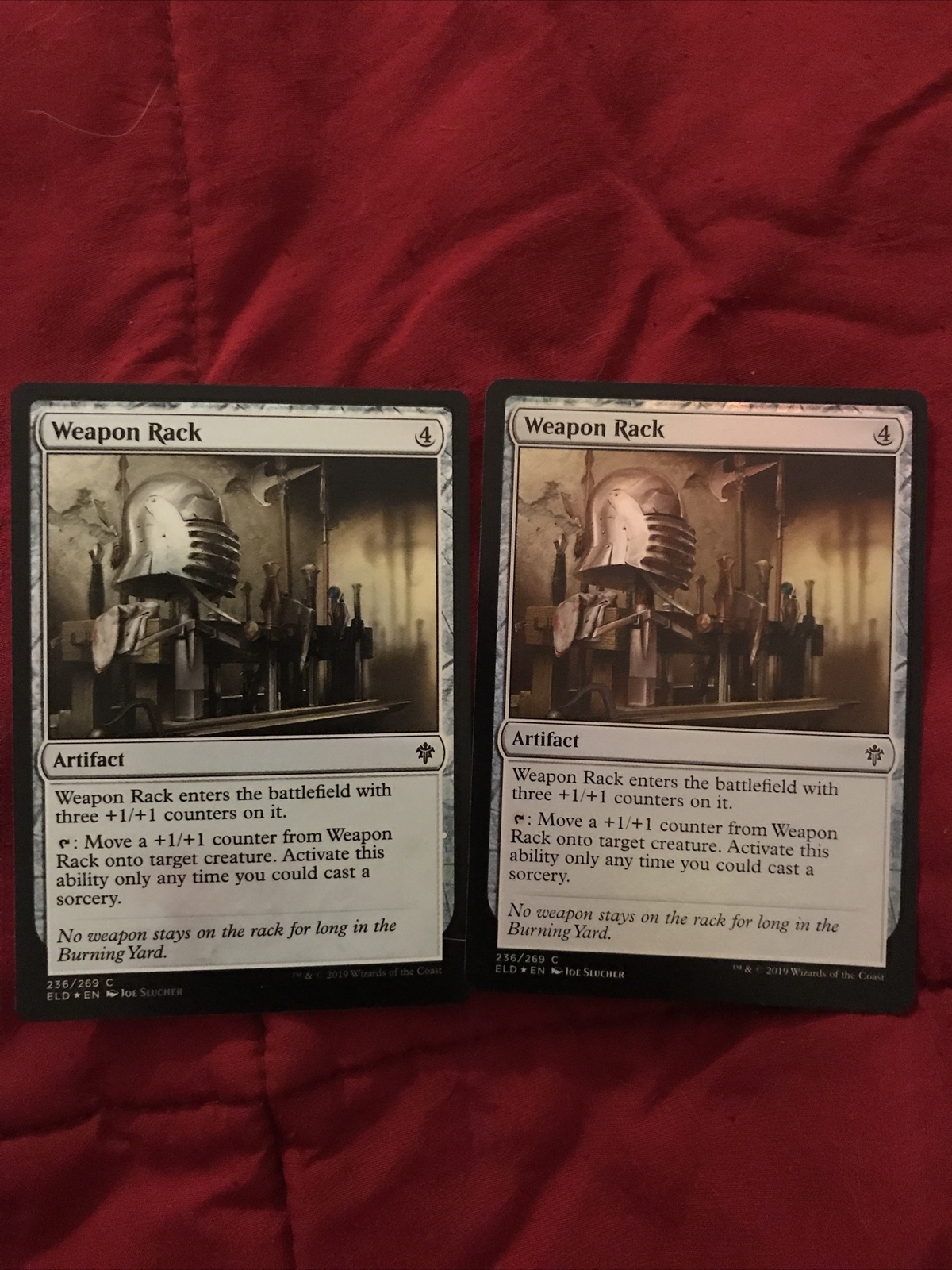 Weapon Rack X2 Foil Throne Of Eldraine Moderate Play MTG | eBay