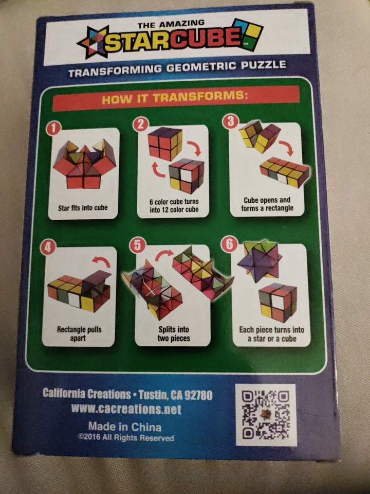 The Brain Teasers Amazing Star Cube: Piece Transforming Geometric ...