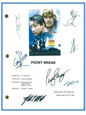 POINT BREAK SCRIPT SIGNED RPT PATRICK SWAYZE KEANU REEVES GARY BUSEY | eBay
