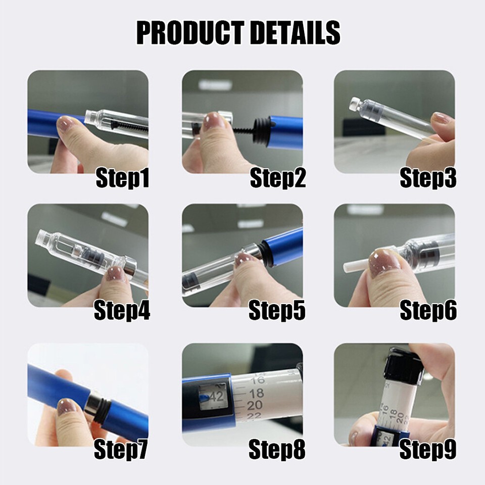 Magic Pen 3ml Insulin Cartridges Empty Cassette Bottle Set for Lilly ...