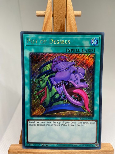 Pot Of Desires - Platinum Secret Rare 1st Edition RA01-EN056 - NM ...