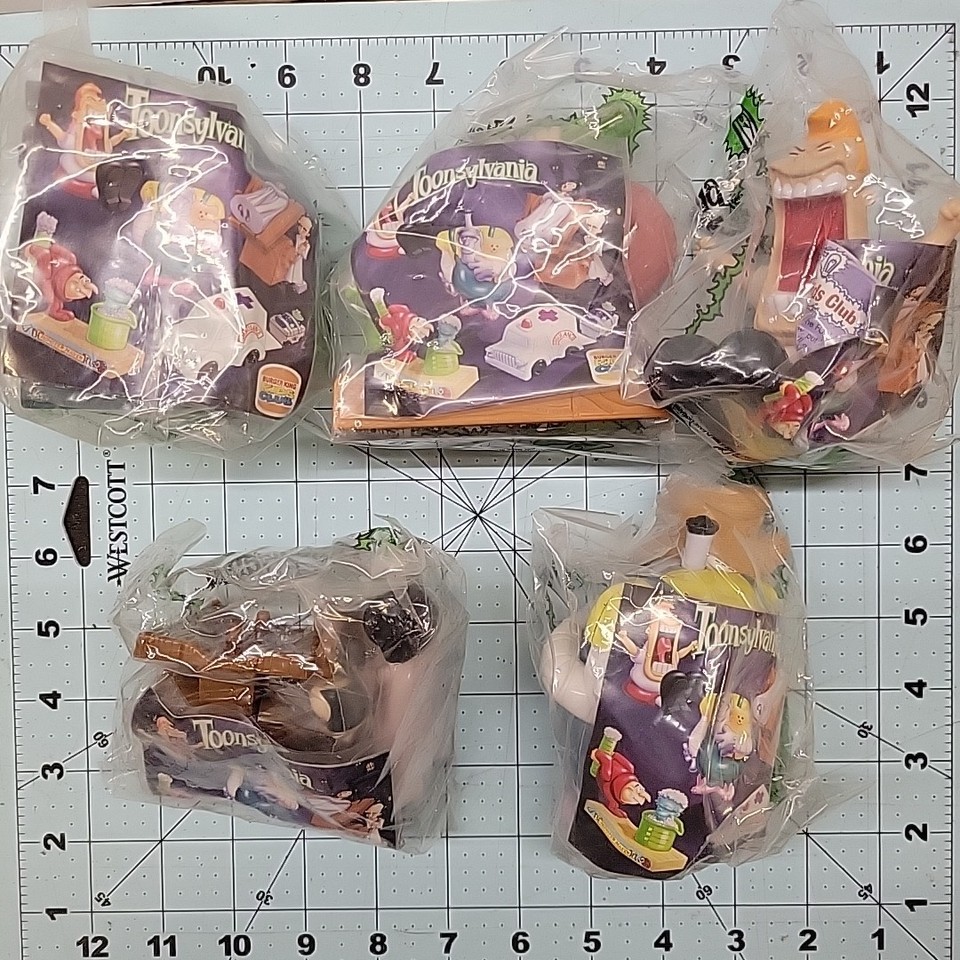 Toonsylvania Complete 5 Toys Set / Lot/ Burger King Kids Club New ...